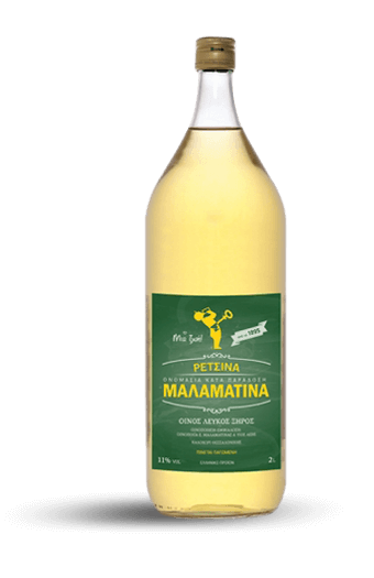 Malamatina Retsina 2L | Weinversand Shop-Kreta ~ Ouzo, Metaxa, Weine ...