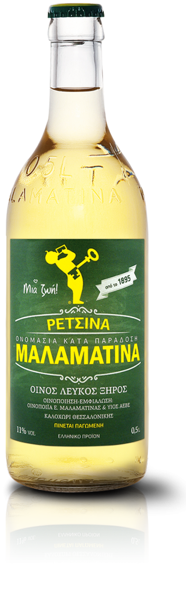 24 x Malamatina Retsina 0,5L | Weinversand Shop-Kreta ~ Ouzo, Metaxa ...